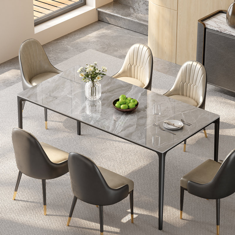 Grey stone dining table store